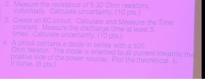 2. Measure the resistance of 530Ohm resistors, | Chegg.com