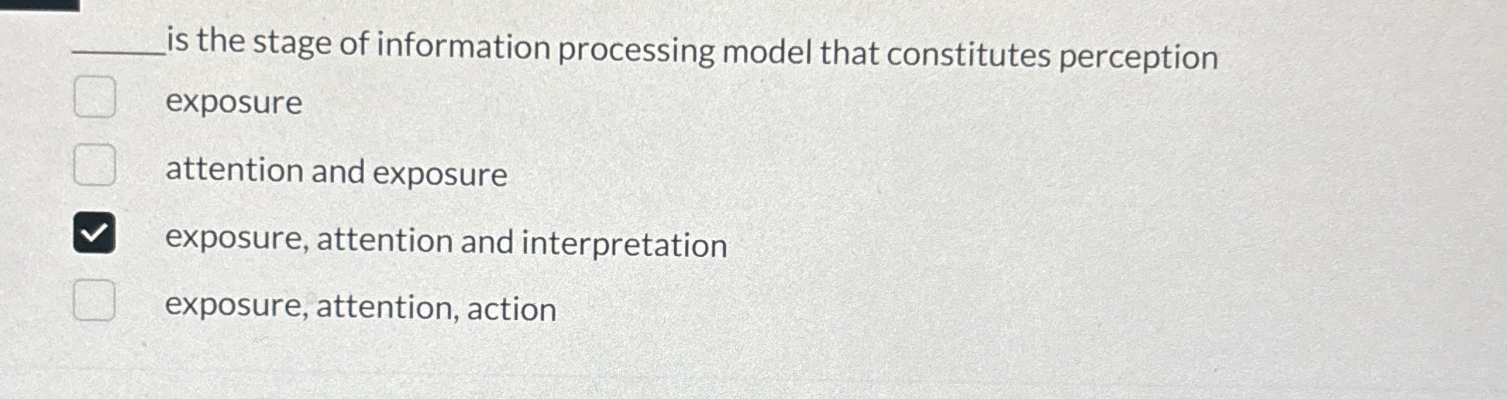 Solved q, ﻿is the stage of information processing model that | Chegg.com