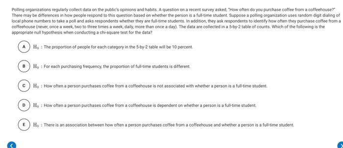 Solved Polling organizations regularly collect data on the | Chegg.com