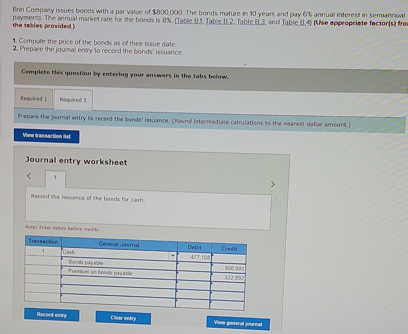 Solved Exercise 10-17A (Static) Computing bond interest and | Chegg.com Solved Exercise 10-17A (Static) Computing bond interest and | Chegg.com
