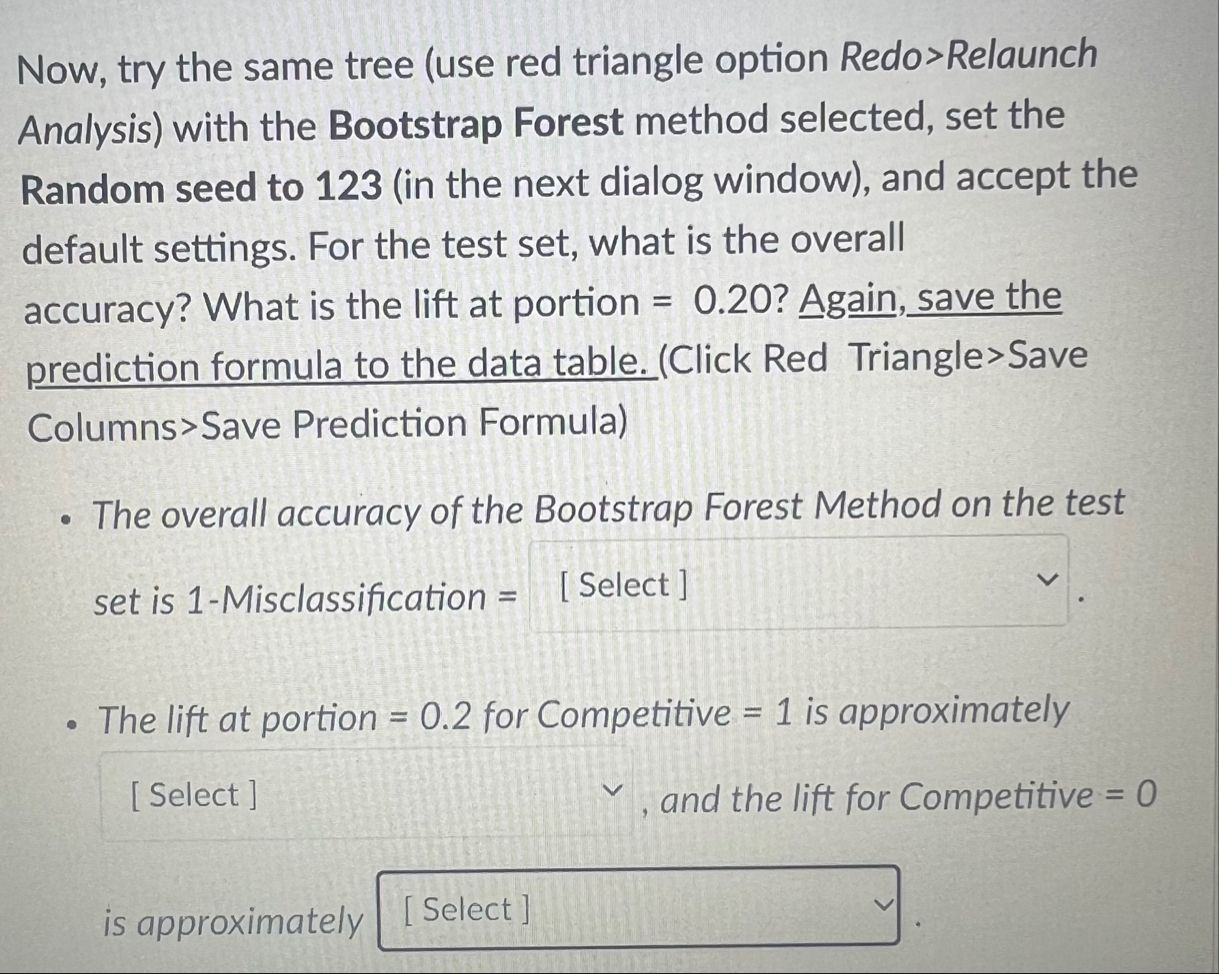 Solved Now, try the same tree (use red triangle option | Chegg.com