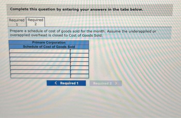 Solved Exercise 3-3 (Static) Schedules of Cost of Goods | Chegg.com