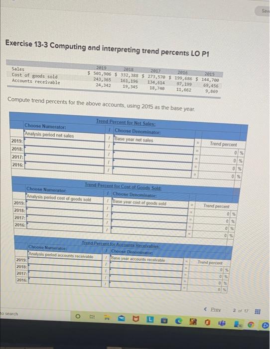 Solved San Exercise 13-3 Computing and interpreting trend | Chegg.com