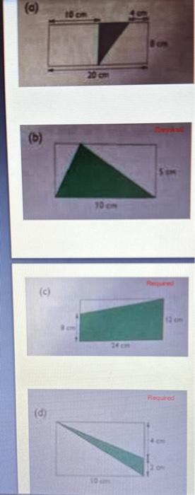 Solved Find the shaded area of each rectangle. Please and | Chegg.com