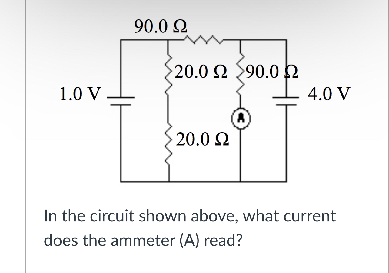 Solved In the circuit shown above, what current does the | Chegg.com
