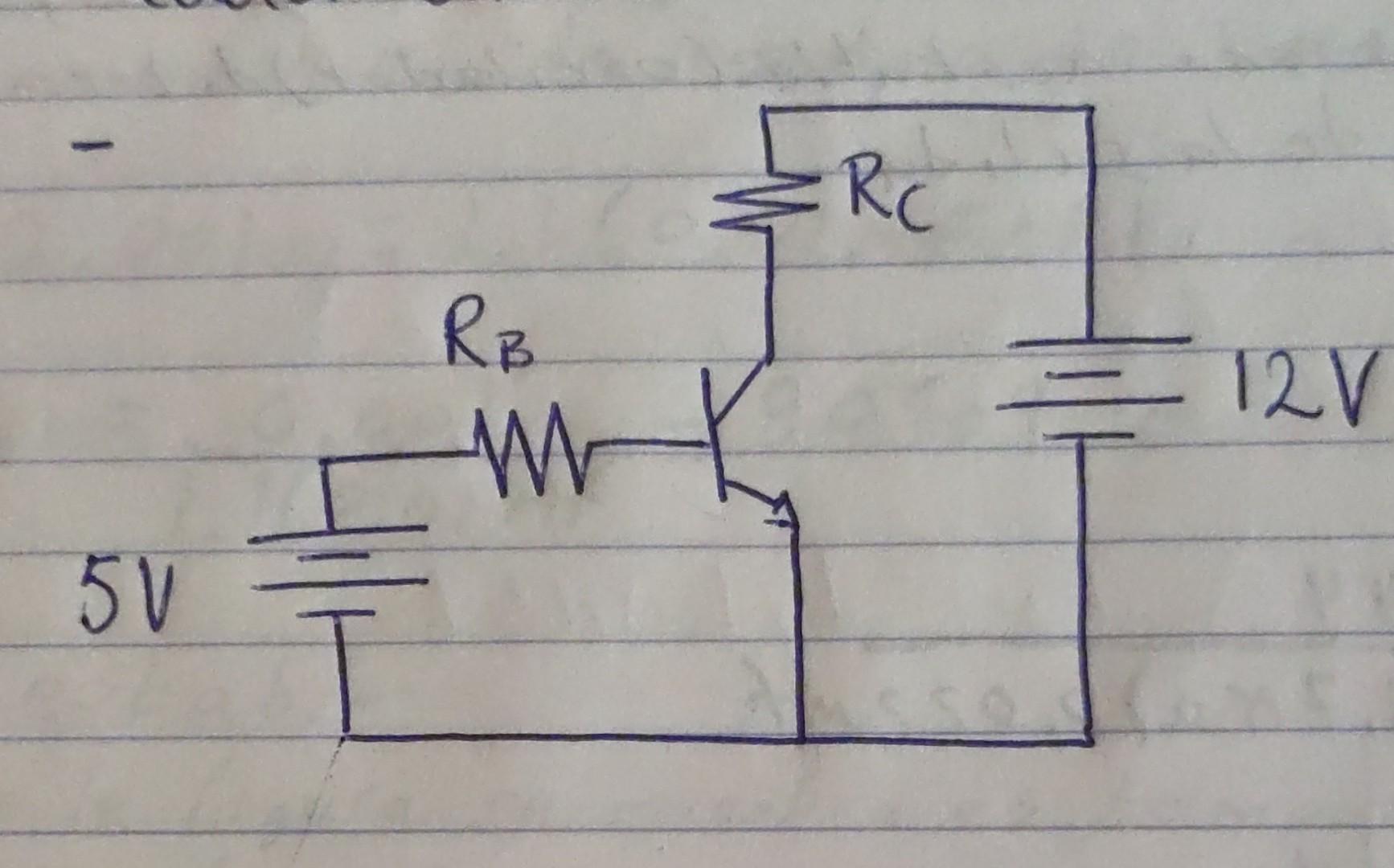 Solved Calculate the values of Rb and Rc such that the BJT | Chegg.com