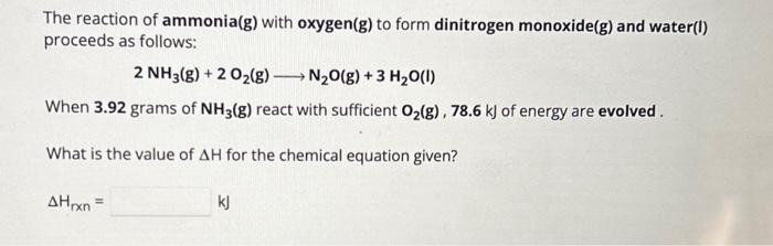 Solved The reaction of nitrogen(g) with oxygen(g) to form | Chegg.com