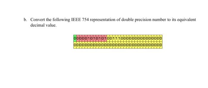 Solved b. Convert the following IEEE 754 representation of | Chegg.com