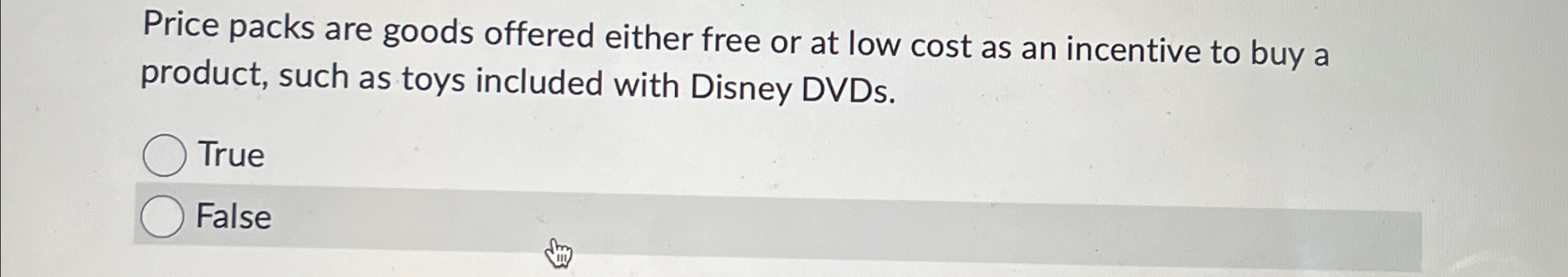 Solved Price packs are goods offered either free or at low | Chegg.com