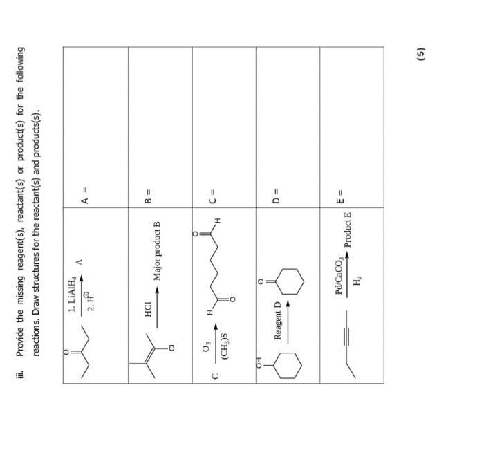 Solved Provide the missing reagent(s), reactant(s) or | Chegg.com