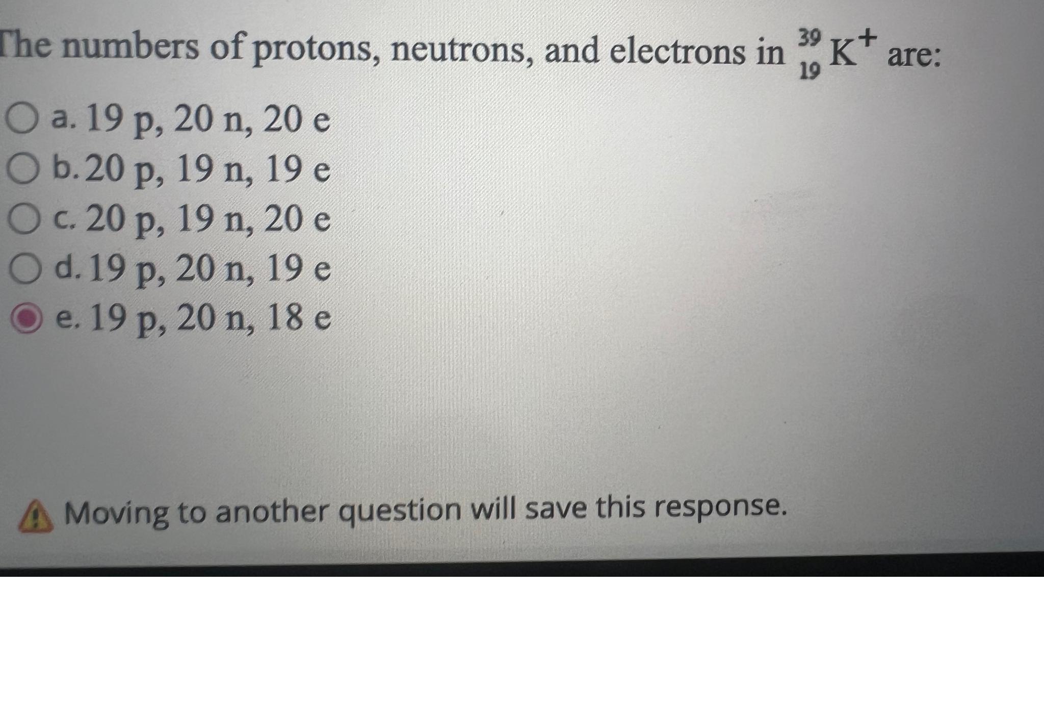 Solved The numbers of protons, neutrons, and electrons in | Chegg.com