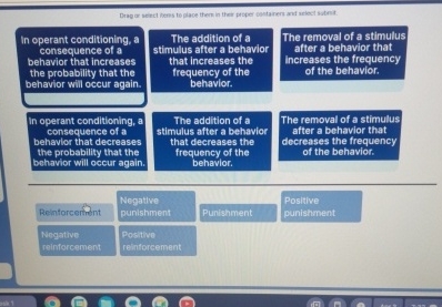 Solved In operant conditioning, aconsequence of abehavior | Chegg.com