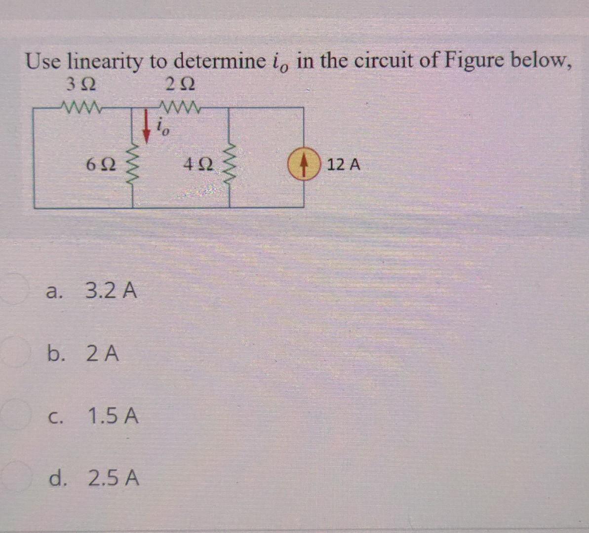 Solved Use linearity to determine in in the circuit of | Chegg.com