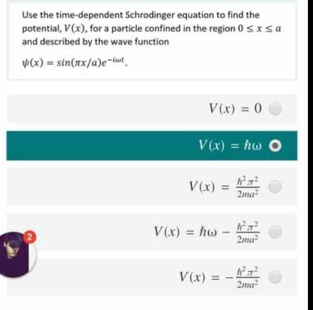 Solved Use the time-dependent Schrodinger equation to find | Chegg.com