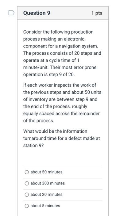 Solved Consider the following production process making an | Chegg.com