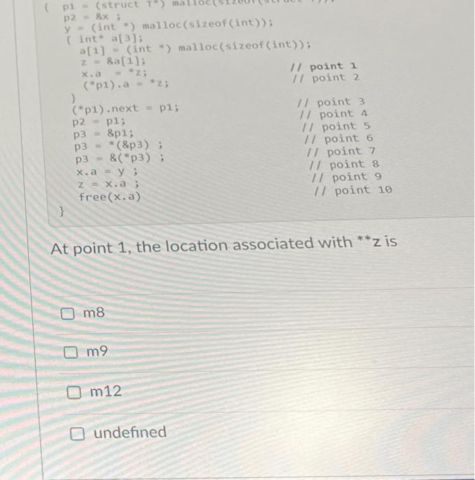Solved Consider the C code below and the box-circle diagram | Chegg.com