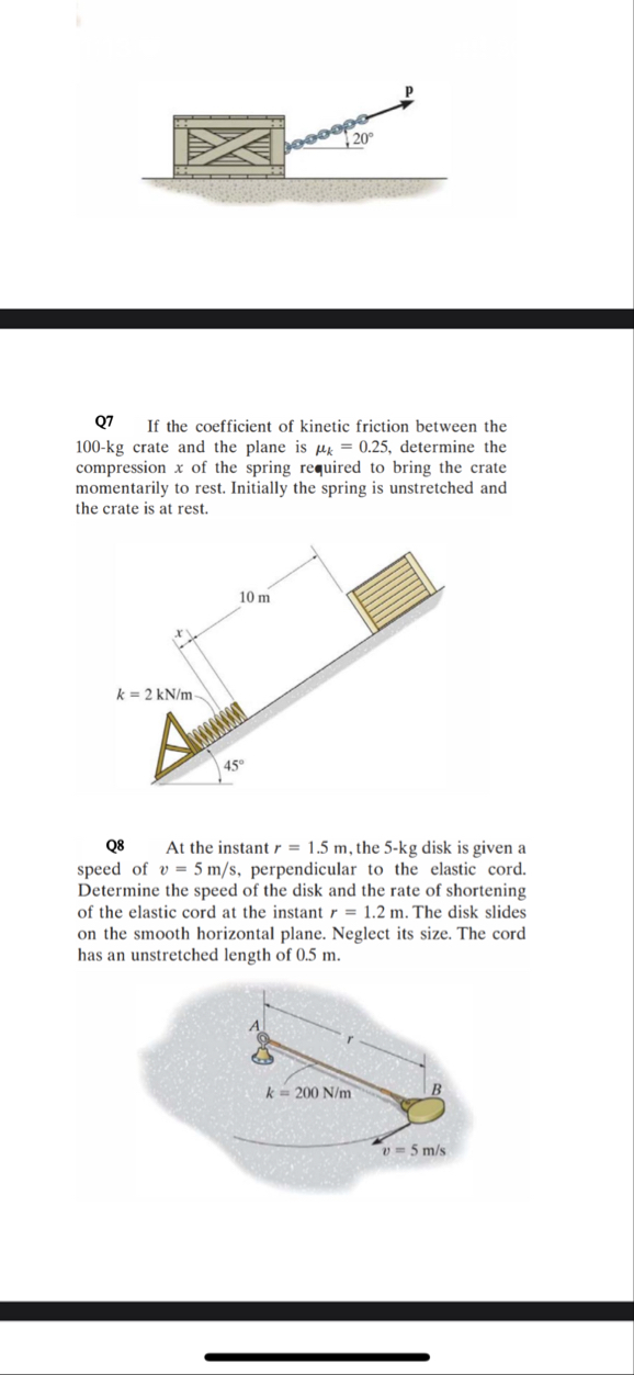 Solved Q7 ﻿If the coefficient of kinetic friction between | Chegg.com