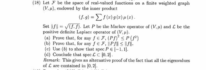 Solved 8) Let F be the space of real-valued functions on a | Chegg.com