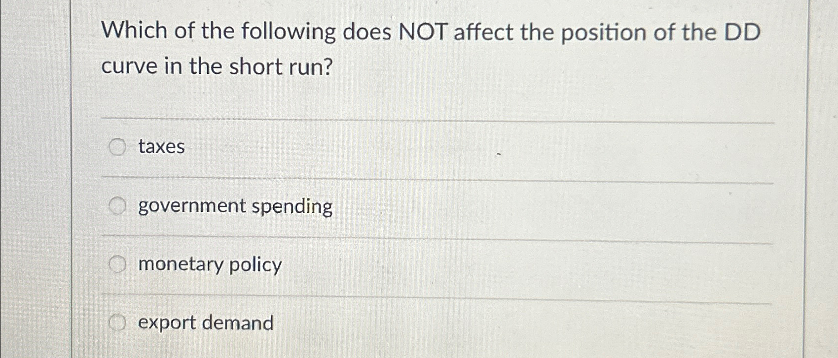 Solved Which of the following does NOT affect the position | Chegg.com