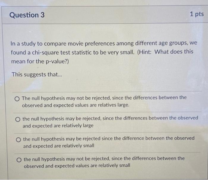 Solved In a study to compare movie preferences among | Chegg.com