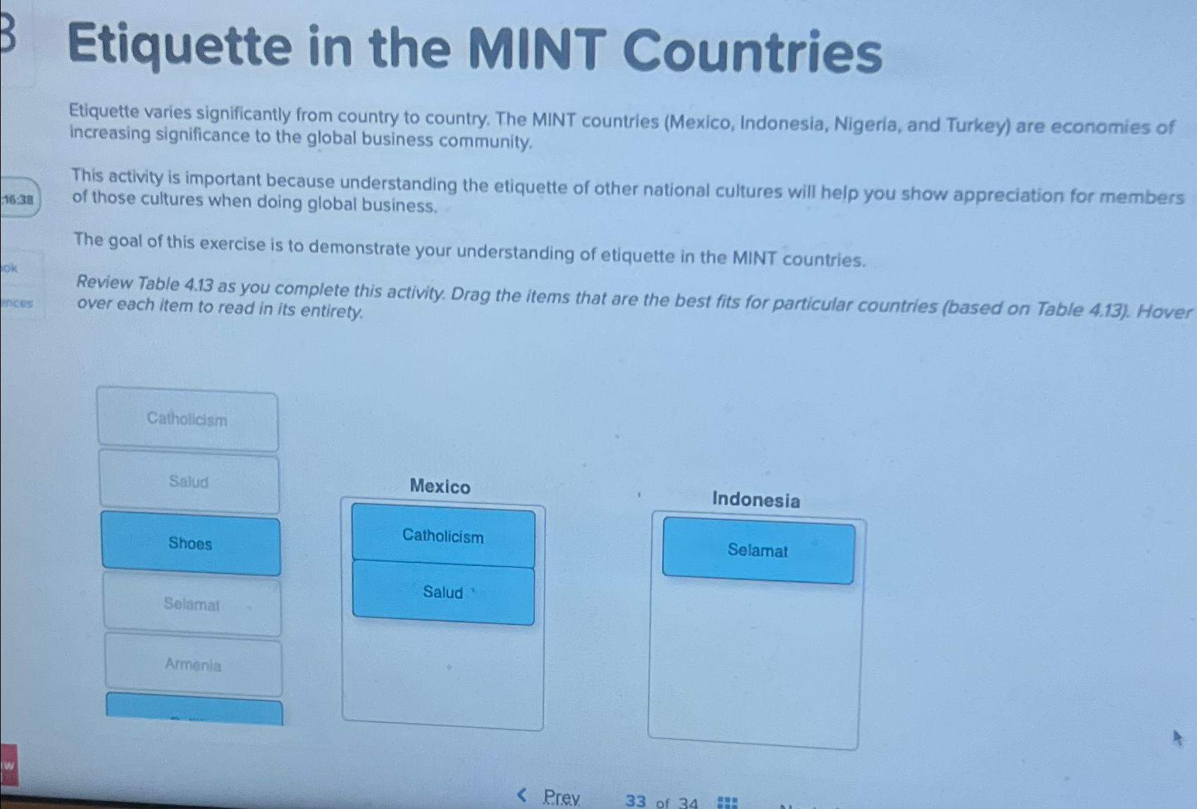 Solved Etiquette in the MNNT CountriesEtiquette varies | Chegg.com