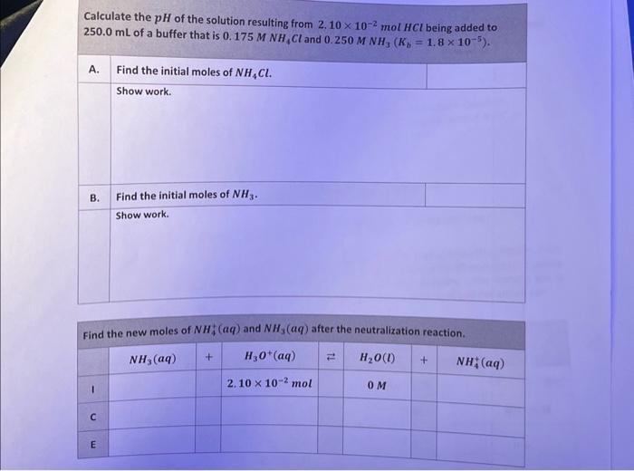 Calculate the pH of the solution resulting from | Chegg.com