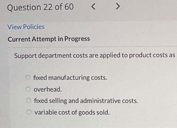 Solved /iew Policies Current Attempt in Progress Support | Chegg.com