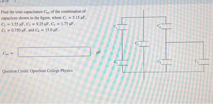 Solved Find the total capacitance Ctot of the combination | Chegg.com