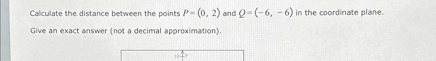 Solved Calculate the distance between the points P=(0,2) | Chegg.com