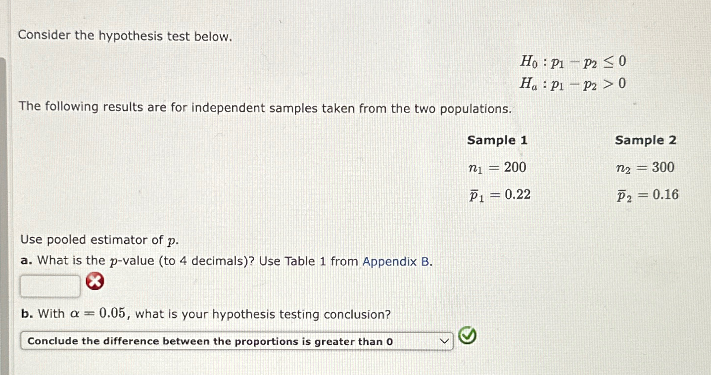 Solved Consider the hypothesis test | Chegg.com