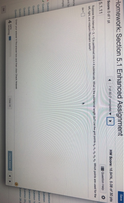 Solved Save Homework Section 5 1 Enhanced Assignment Score