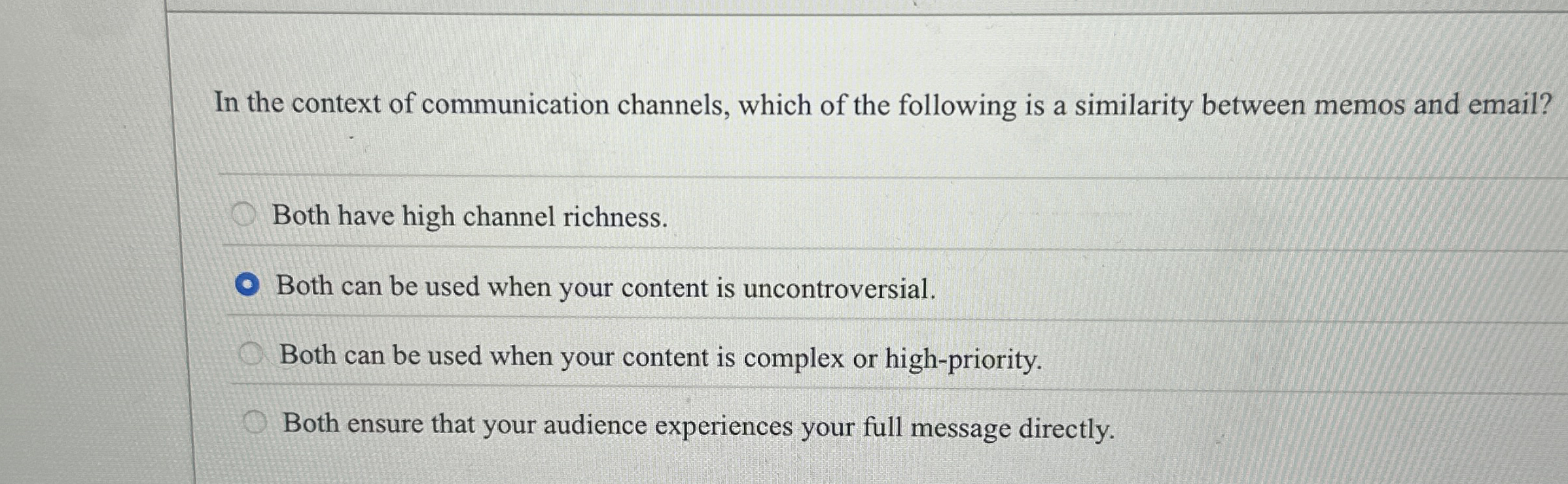 Solved In the context of communication channels, which of | Chegg.com