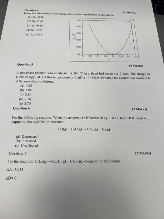 Solved Question 1 (4 Marks) The following reaction occurs in | Chegg.com