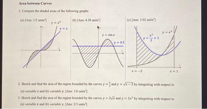 Solved 1. Compute the shaded areas of the following graphs: | Chegg.com