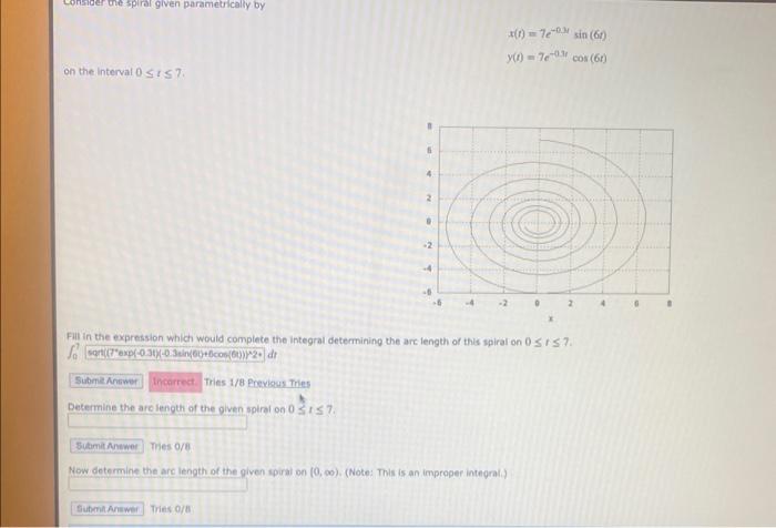 Solved Constder the spiral given parametrically by on the | Chegg.com