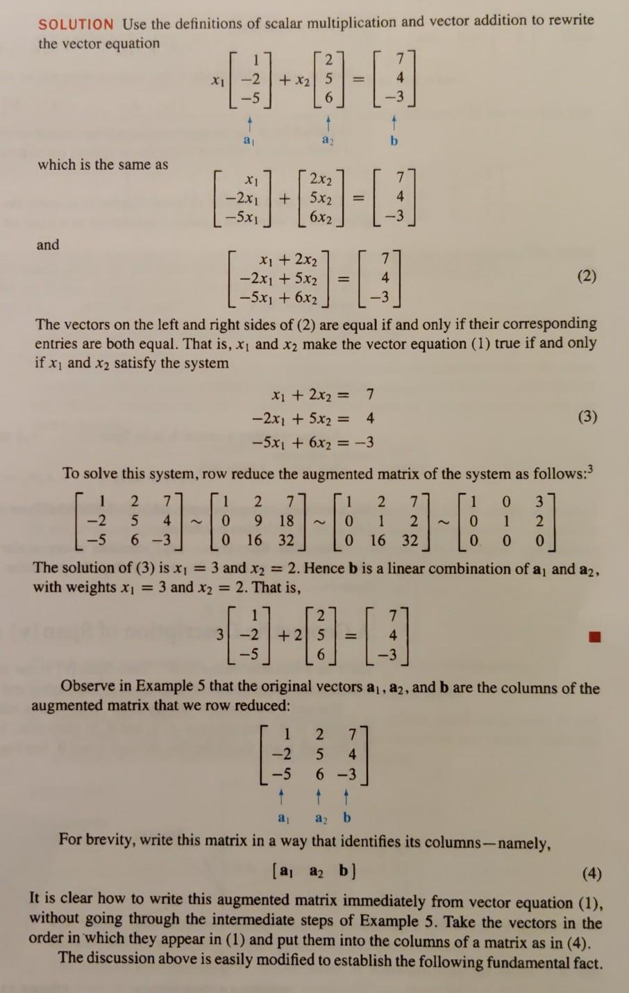 Solved SOLUTION Use the definitions of scalar multiplication | Chegg.com