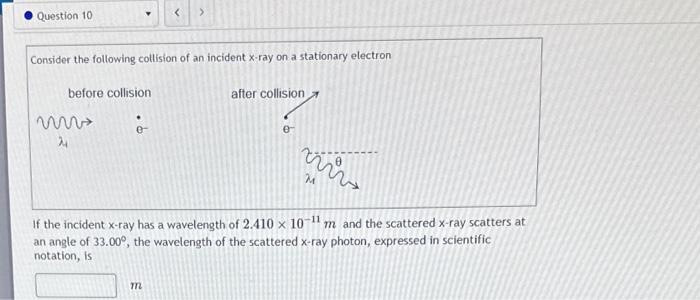 Solved Consider the following collision of an incident x-ray | Chegg.com