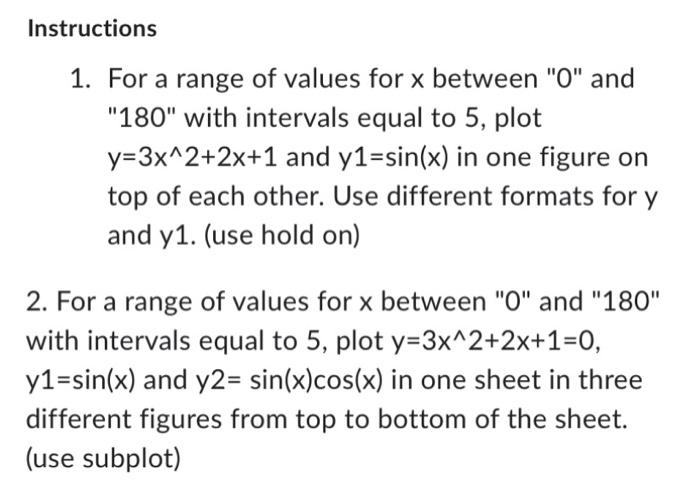 Solved 1. For a range of values for x between " 0 " and | Chegg.com