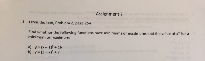 Solved Assignment 7 1. From the text, Problem 2, page 254 | Chegg.com