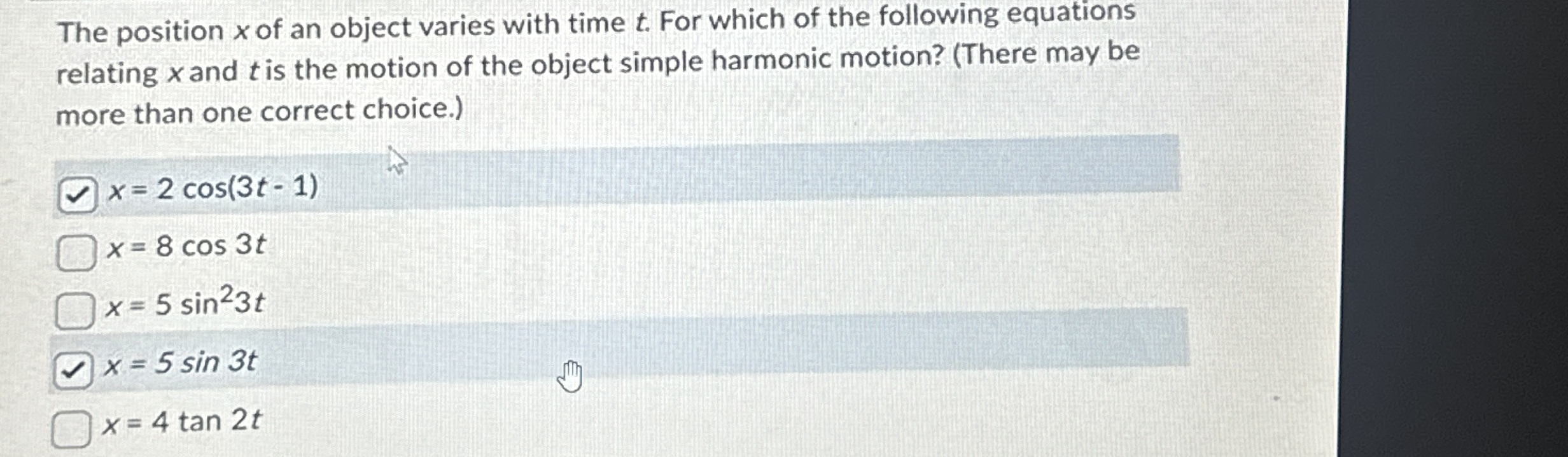 High Quality SOLUTION The position x ﻿of an object varies with time t. ﻿For | Chegg.com