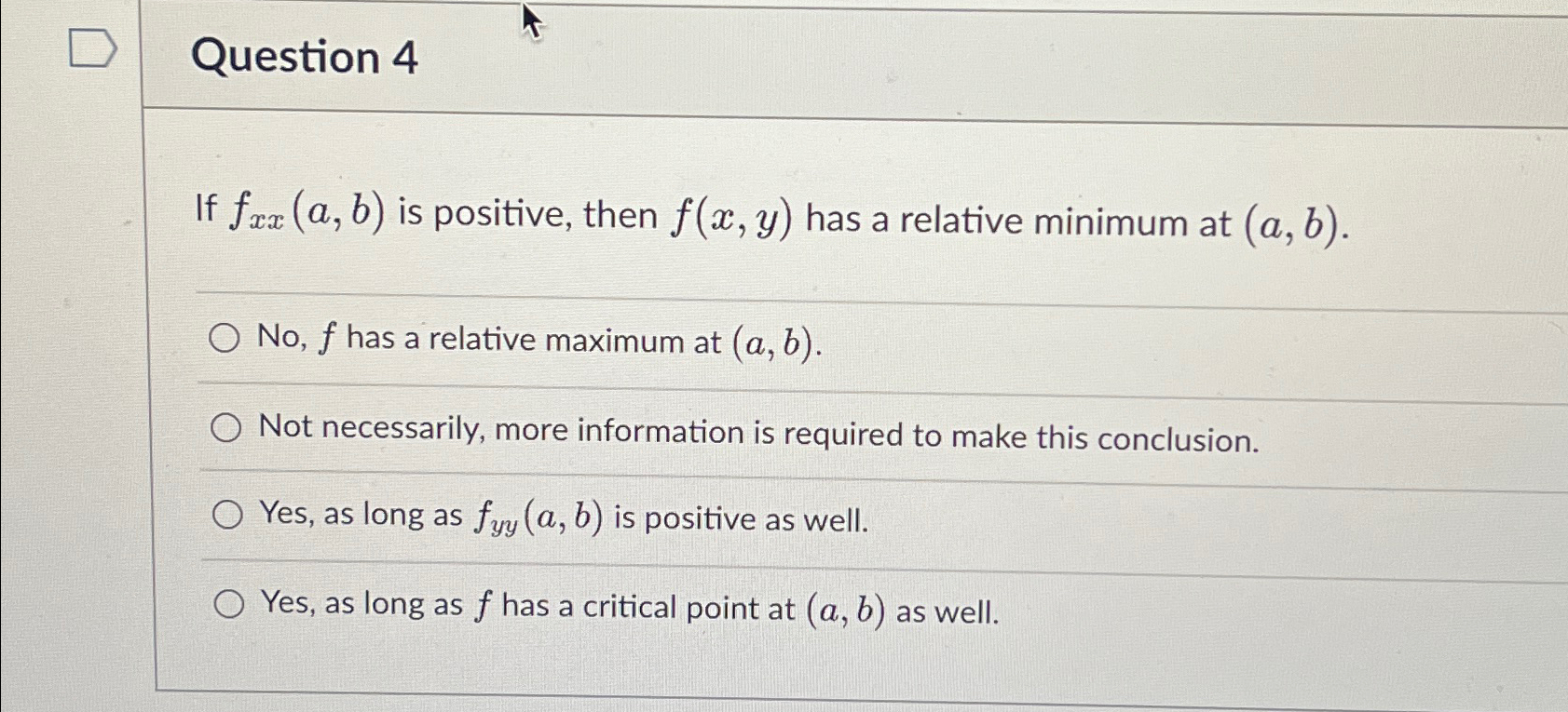 Solved Question 4if F× A B ﻿is Positive Then F X Y ﻿has A