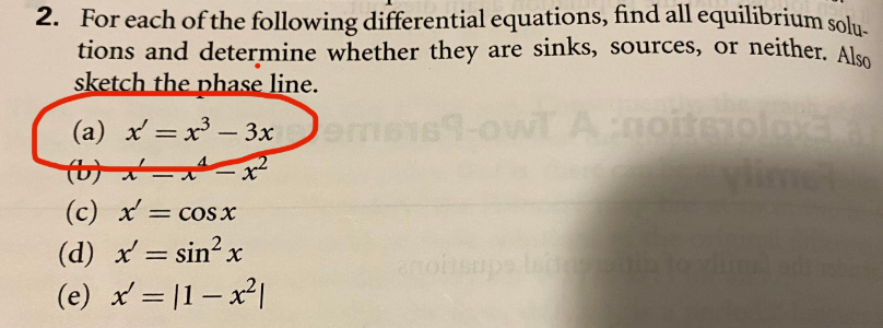 Solved For each of the following differential equations, | Chegg.com
