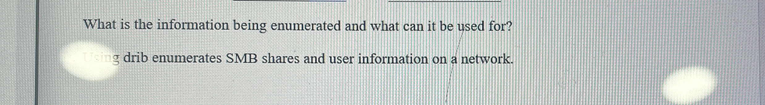 Solved What is the information being enumerated and what can | Chegg.com