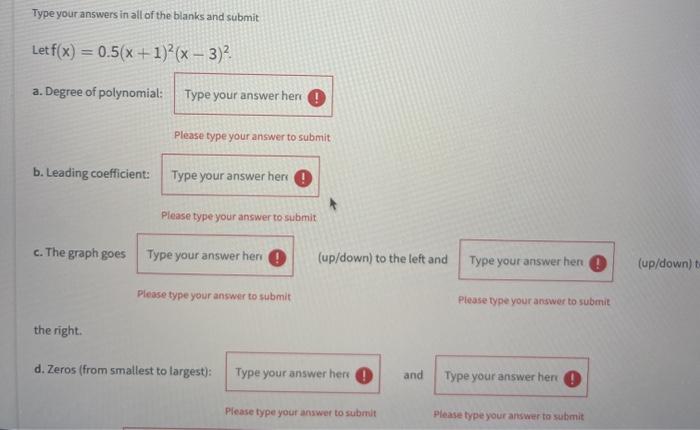 Solved Type your answers in all of the blanks and submit | Chegg.com