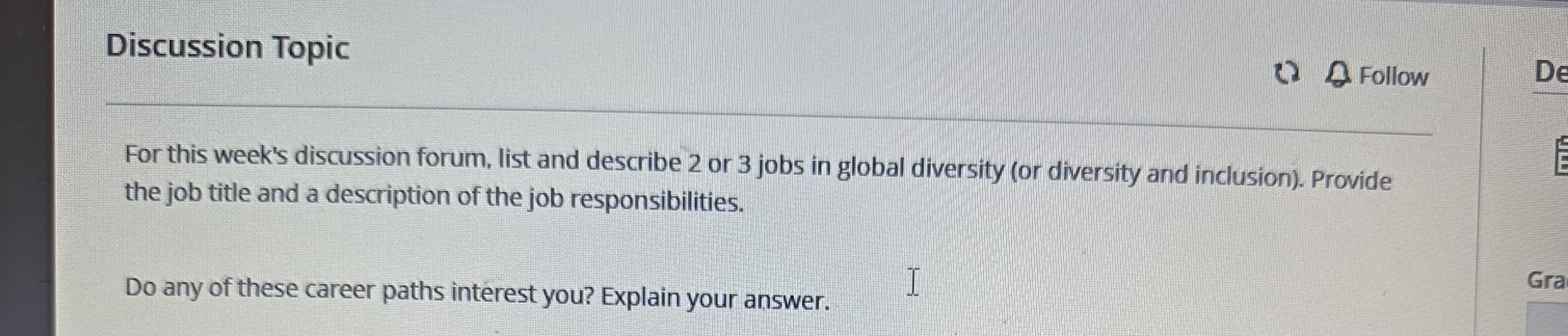 Solved Discussion TopicFollowFor this week's discussion | Chegg.com