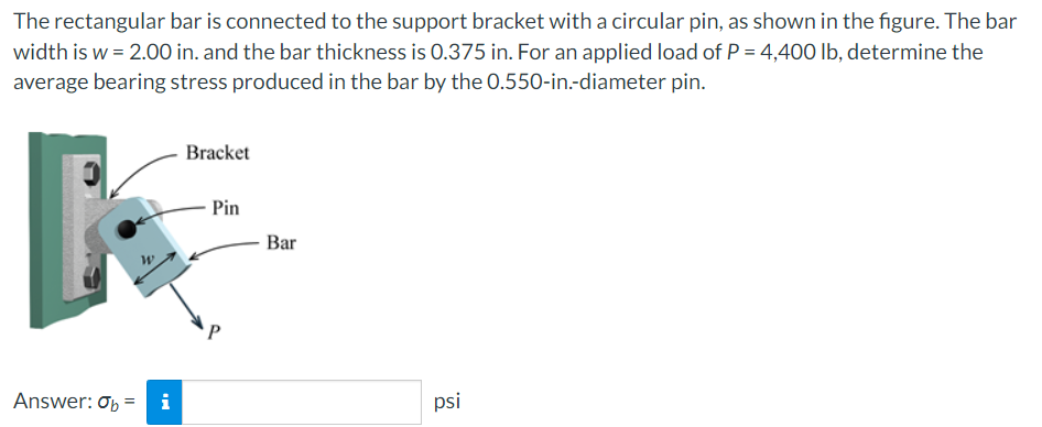 Solved The rectangular bar is connected to the support | Chegg.com