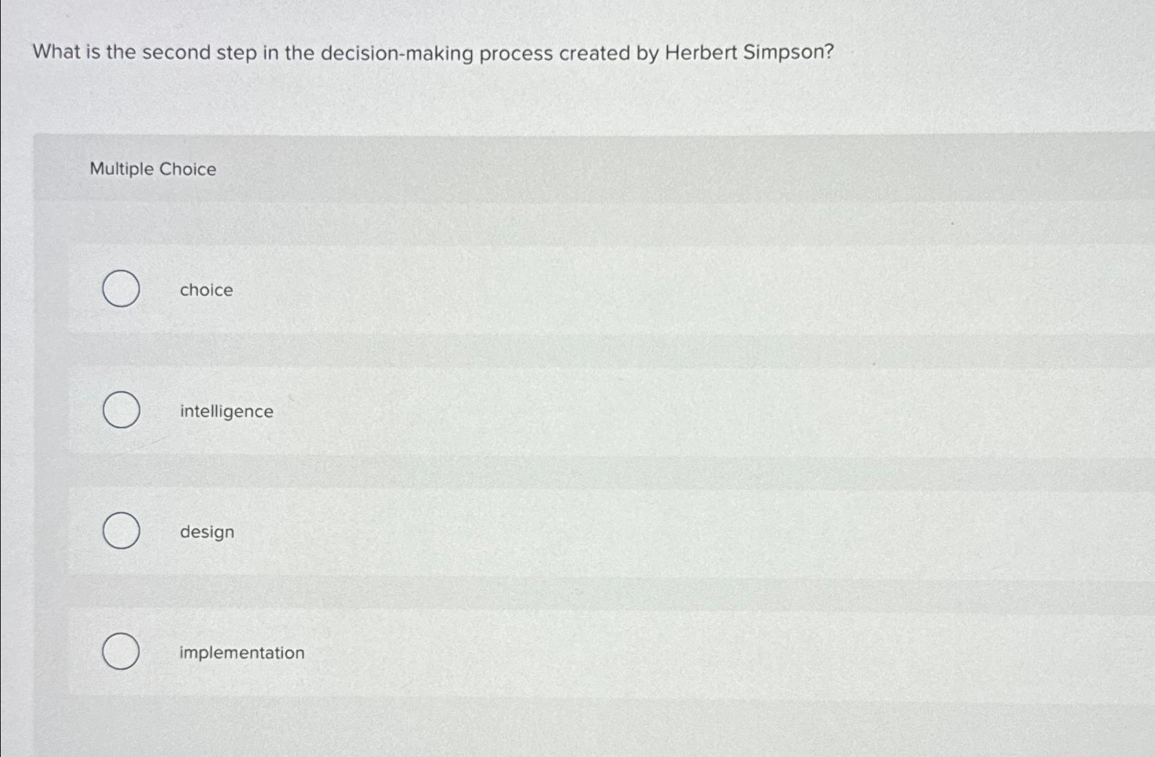 Solved What is the second step in the decision-making | Chegg.com