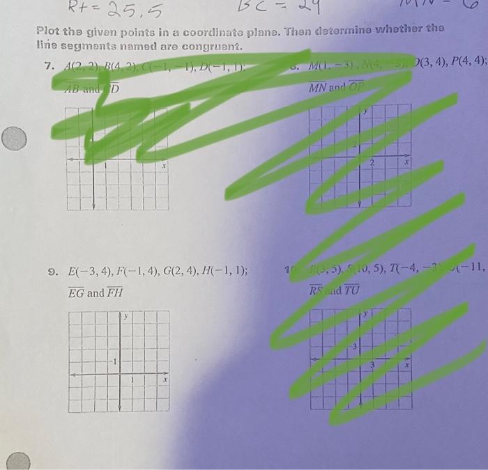 Solved Plot the given points in a coordhate plane. Then | Chegg.com