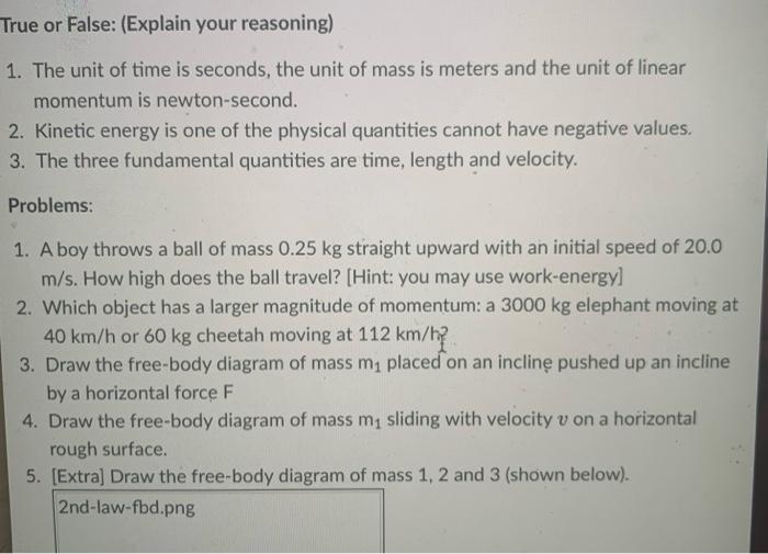 Solved True or False: (Explain your reasoning) 1. The unit | Chegg.com