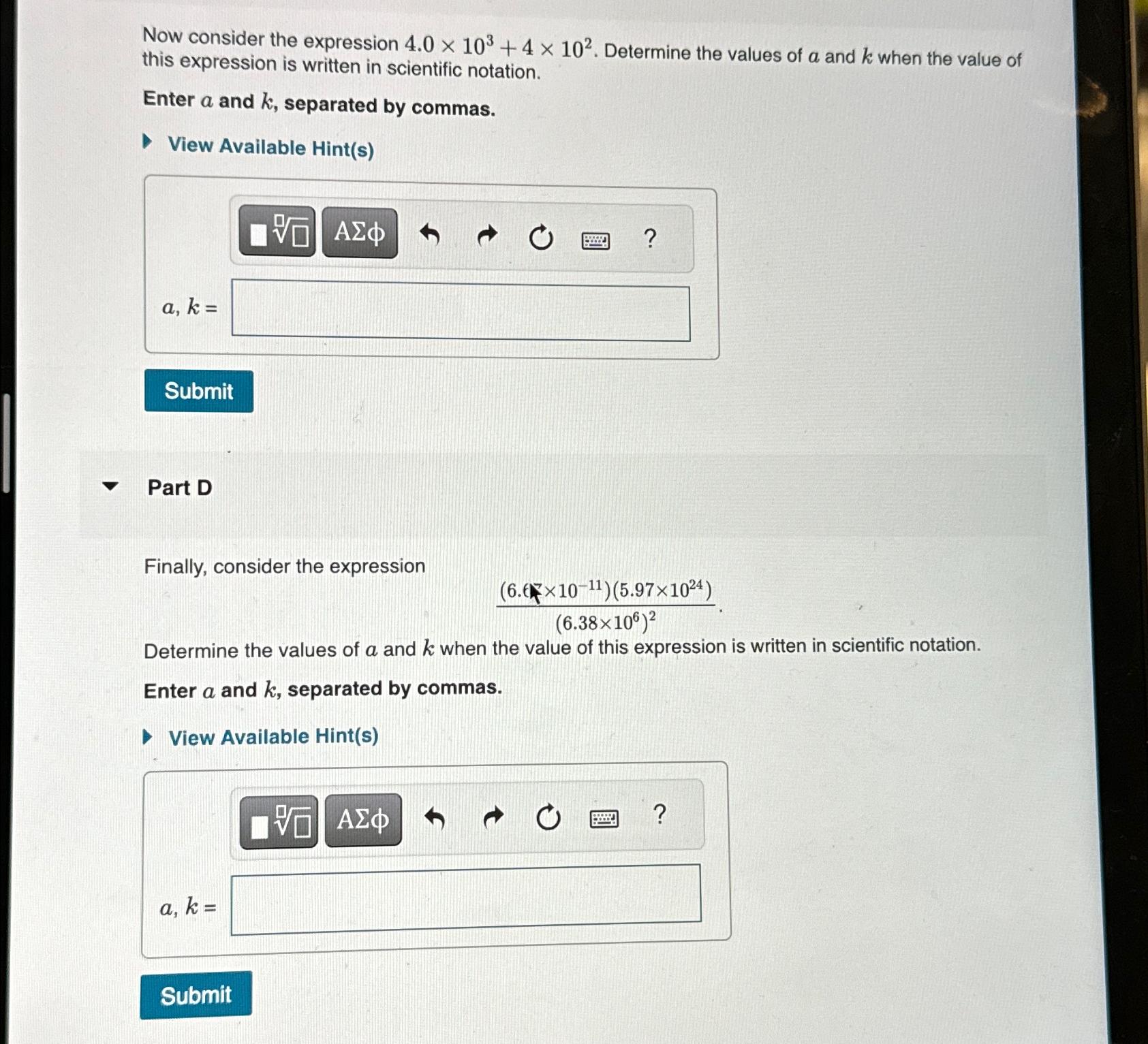 Solved Now consider the expression 4.0×103+4×102. ﻿Determine | Chegg.com